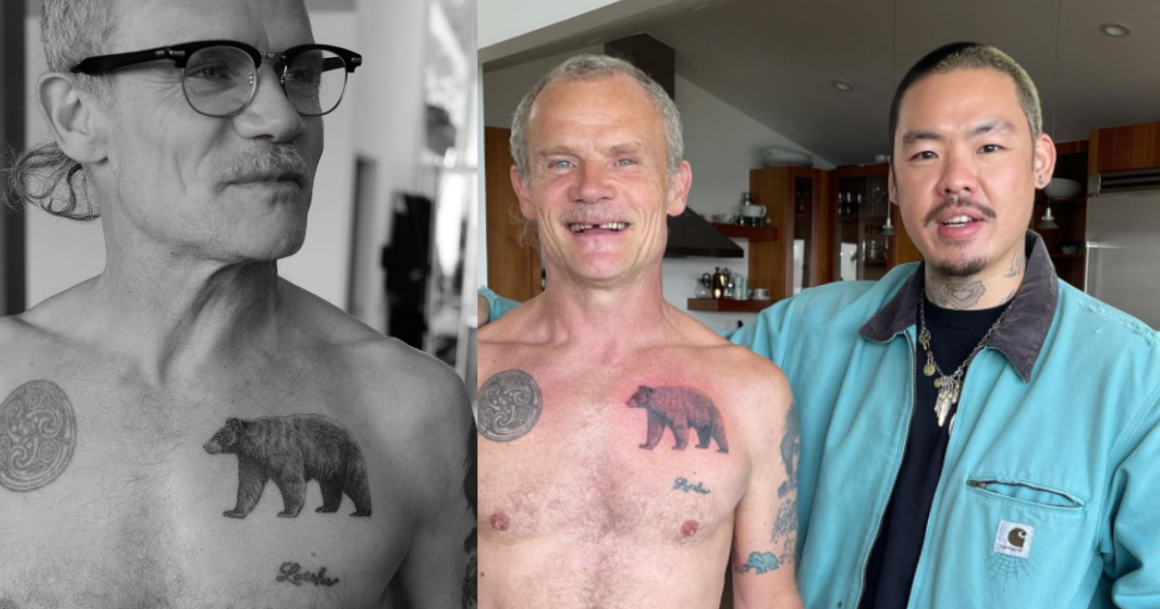 Flea Shares a Brand New Bear Tattoo