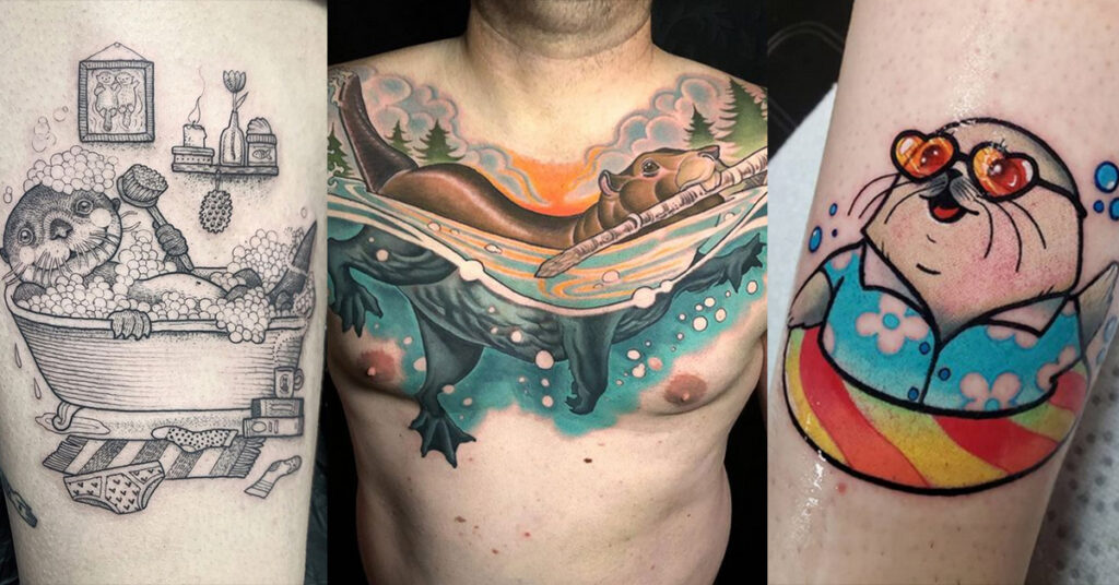 50 Fabulous Otter, Beaver and Seal Tattoos